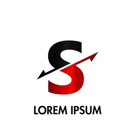 Premium Vector S Letter Arrow Line Cross Initial Logo