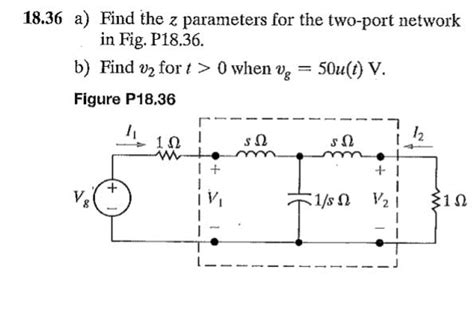 Solved 836 A Find The Z Parameters For The Two Port