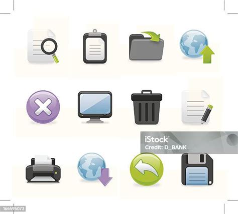 Toolbar Icons Dark Series Stock Illustration Download Image Now