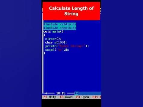 Calculate length of the string without strlen function Part 27 | C Programming #shorts #coding ...