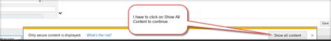 only secure content can be displayed error while sap community