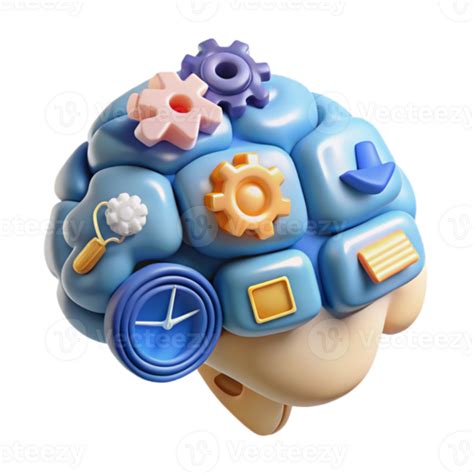 Cognitive Processes A 3d Brain Model Of Ideas 56410180 Png
