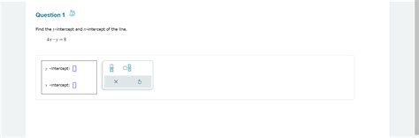 Solved Question 1find The Y Intercept And X Intercept Of The