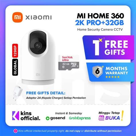 Jual Xiaomi Mi Home smart Security Camera Â P IP Cam CCTV INTER VER K PRO GB di