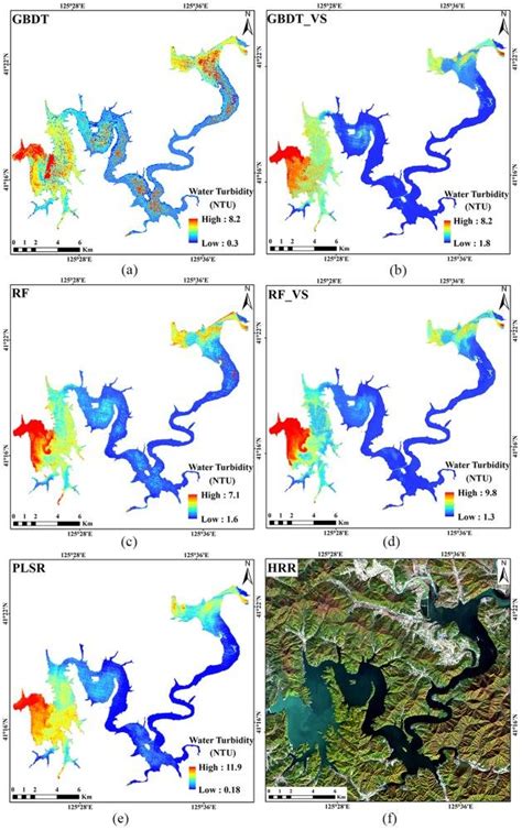 Water Turbidity Mapping Result For Huanren Reservoir Hrr Using