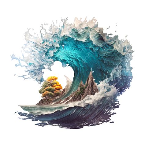 big wave of tsunami sea and summer sea wave sea wave water effect water wave blue sea water