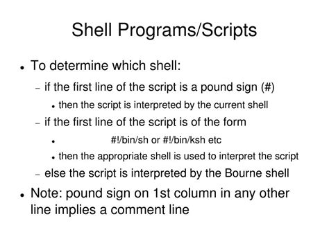PPT Chapter The UNIX Shells Bourne Shell Korn Shell C Shell PowerPoint Presentation