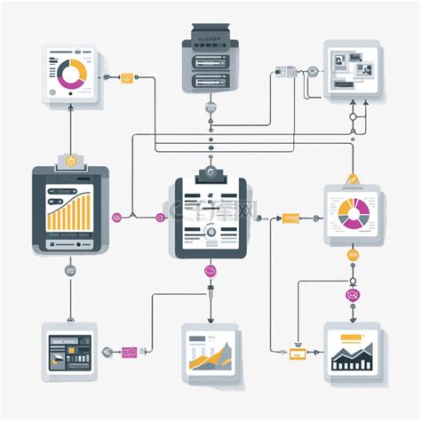 大数据分析流程图素材图片免费下载 千库网