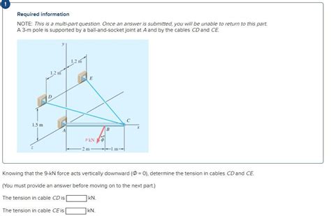 solved required information note this is a multi part
