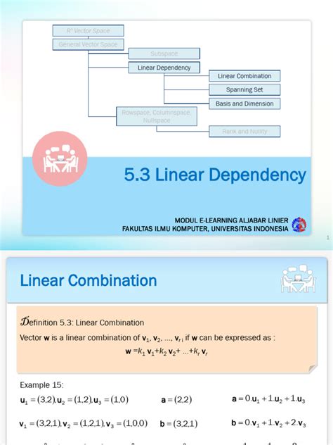 Modul 5 Bgvs Linear Dependence Editedaruni English Pdf Linear