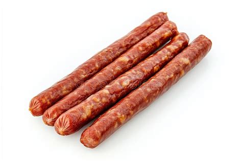 Sausage Meat Stick Isolated On A White Background Ai Photo Stock