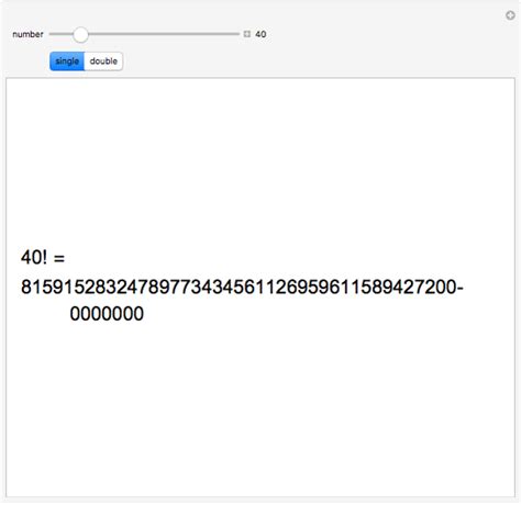 Factorial Wolfram Demonstrations Project