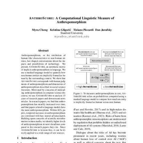 Anthroscore A Computational Linguistic Measure Of Anthropomorphism Acl Anthology