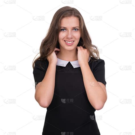 白色背景 女孩 美 美人 白人 仅成年人 看 商业金融和工业 人的脸部 信心