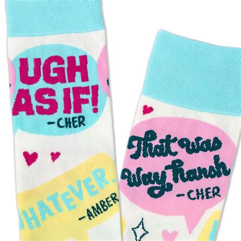 Clueless Cher And Amber Quotes Novelty Crew Socks Socks And Slippers Hallmark