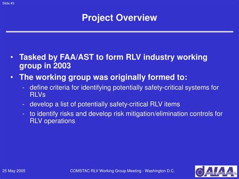 Ppt Guide To The Identification Of Safety Critical Hardware Items For Rlv Developers Comstac