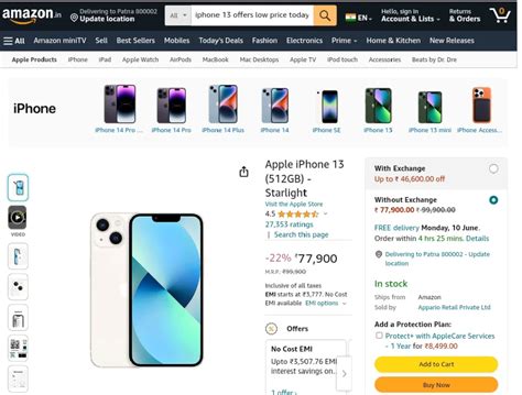 Amazon Sale Apple Iphone 13 With 512gb Storage At Throwaway Prices