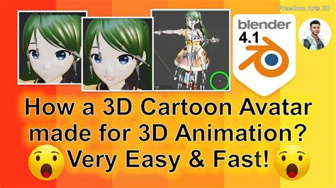 How A 3d Cartoon Avatar Made For 3d Animation Vroid Blender 4 1 Material Baking Tutorial