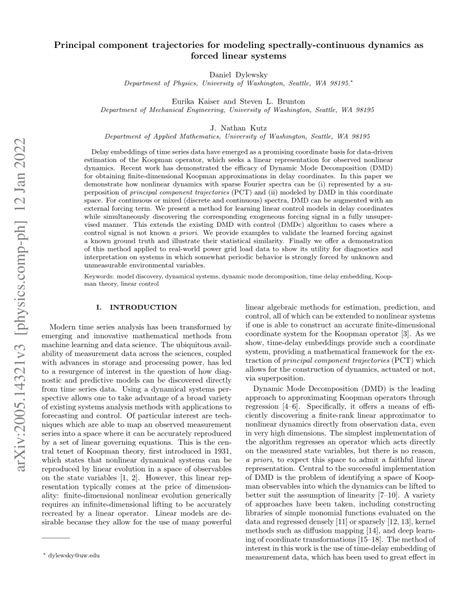 Pdf Principal Component Trajectories For Modeling Spectrally