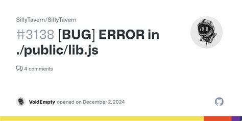 Bug Error In Publiclibjs · Issue 3138 · Sillytavernsillytavern