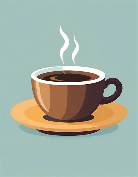 Stylized Coffee Cup With Saucer And Steam Free Download Ai Scribbles