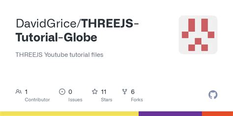 GitHub DavidGrice THREEJS Tutorial Globe THREEJS Youtube Tutorial Files