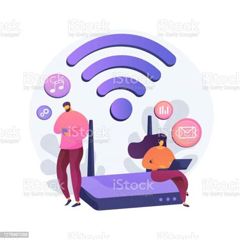 Wifi 연결 추상적 개념 벡터 일러스트레이션 3차원 형태에 대한 스톡 벡터 아트 및 기타 이미지 3차원 형태 개념