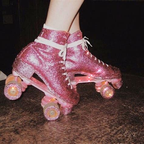 Pink Glitter Roller Skate Pink Roller Skates Roller Skates Vintage