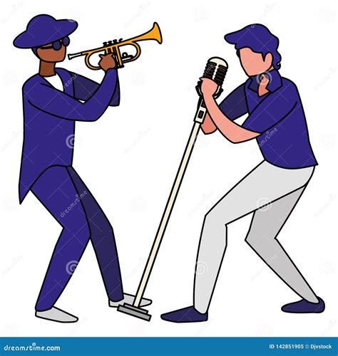 Car Teres Dos Pares Do Cantor E Do M Sico Ilustra O Do Vetor Ilustra O De Pessoa Atividade