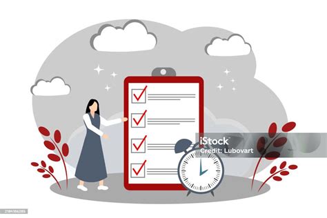 생산성을 높이고 프로젝트 관리 또는 업무를 완료하고 비즈니스 목표를 달성하기 위한 효율성 시간 관리 개념 개념에 대한 스톡 벡터 아트 및 기타 이미지 Istock