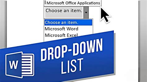 How To Add A Drop Down List In Word Ms Word में ड्राप डाउन लिस्ट कैसे