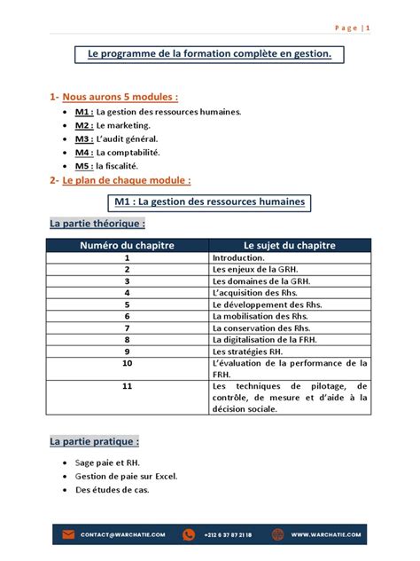 Formation Complète En Gestion Et Fiscalité Pdf Audit Gestion Des