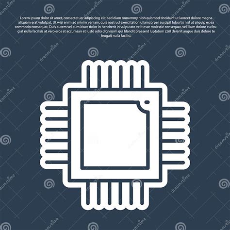 Pop Art Computer Processor With Microcircuits Cpu Icon Isolated On