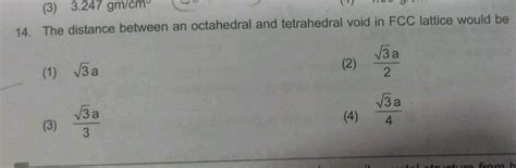 3 3 3 247 Omni 14 The Distance Between An Octahedral And Tetrahedral