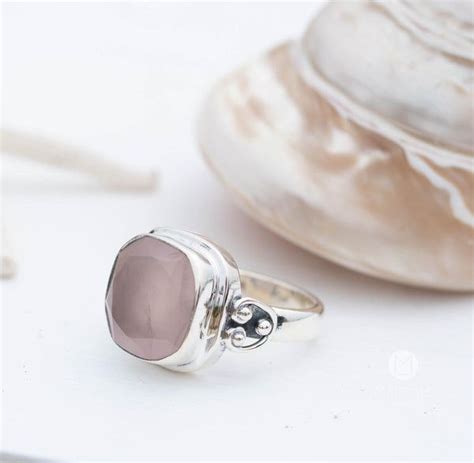 Alice Ring ~ Rose Quartz ~ Sterling Silver 925 ~ Mr258 Rose Quartz