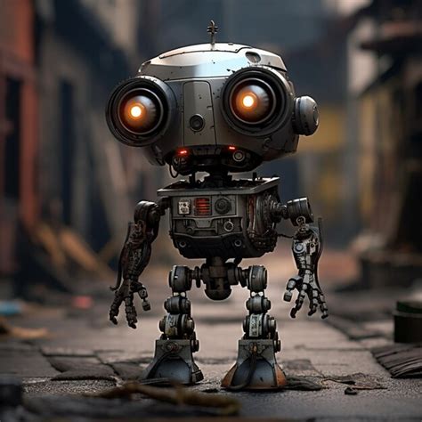 Premium Ai Image Bot Mini Robot With 2 Legs