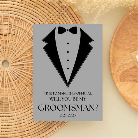 Groomsman Proposal Card Best Man Proposal Groomsmen Card Groomsman
