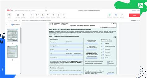 Fillable T1 General Income Tax And Benefit Return Pdfliner