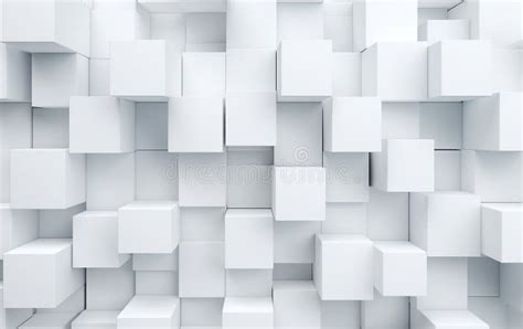 White Cube Boxes Block Generative Ai Stock Illustration Illustration Of Abstract Optical