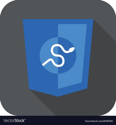 Round Icon Python Framework Programming Royalty Free Vector