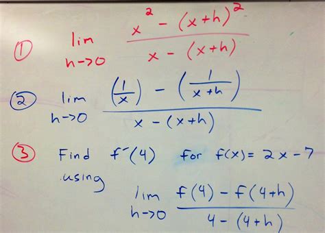 ML Mathematics Calculus Derivatives Through Definition Using Limits