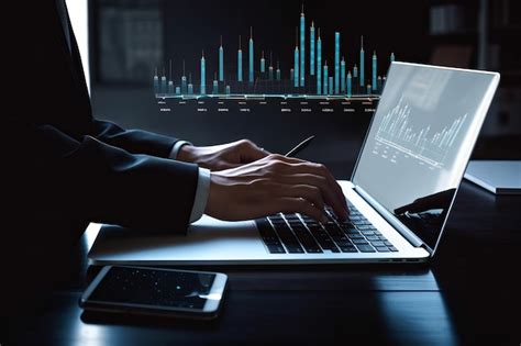 Premium Ai Image Business Worker Using Laptop Data Analytics