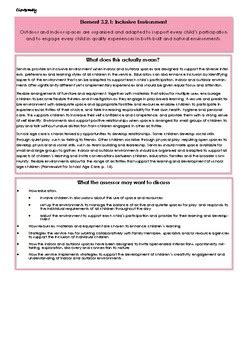 NQS Element 3 2 1 Inclusive Environment By Clovermay TPT