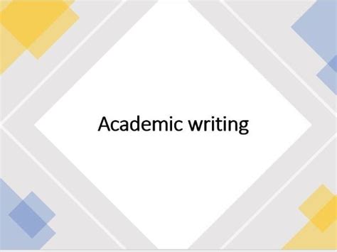 Academic Writing Teaching Resources