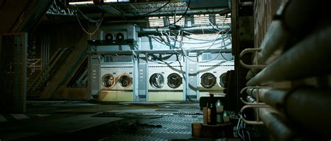 3d model cyberpunk apartment block environment kit ue5 vr ar low