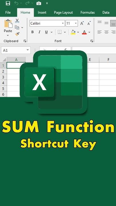 Sum Function Keyboard Shortcut In Ms Excel Excel Exceltips Shorts