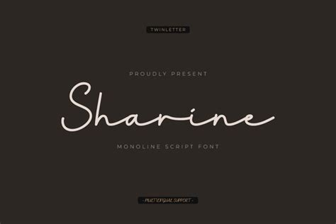 Sharine Script Monoline Font