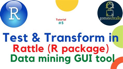 Test And Transform Tab In Rattle Gui Rattle Tutorial For Researchers