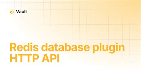 Redis Database Plugin Api Vault