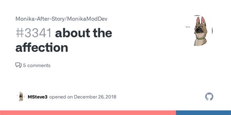 About The Affection · Issue 3341 · Monika After Story Monikamoddev · Github
